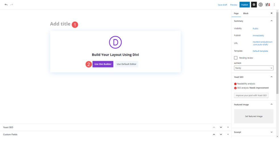 Getting Started with Divi: Use a Divi Layout - Randy A Brown